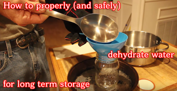 How to properly (and safely) dehydrate water for long term storage ...